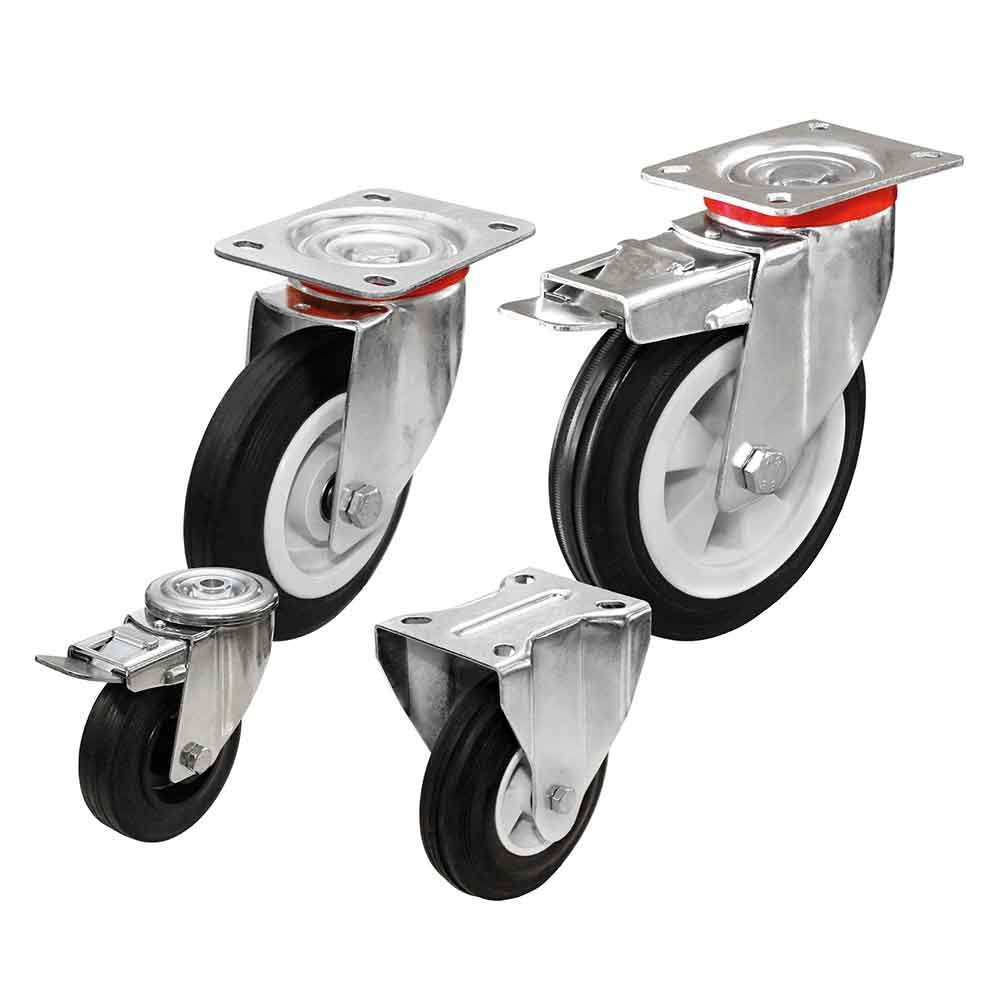 Sorte Gummihjul | Køb Hjul til dit Projekt med Hurtig Levering